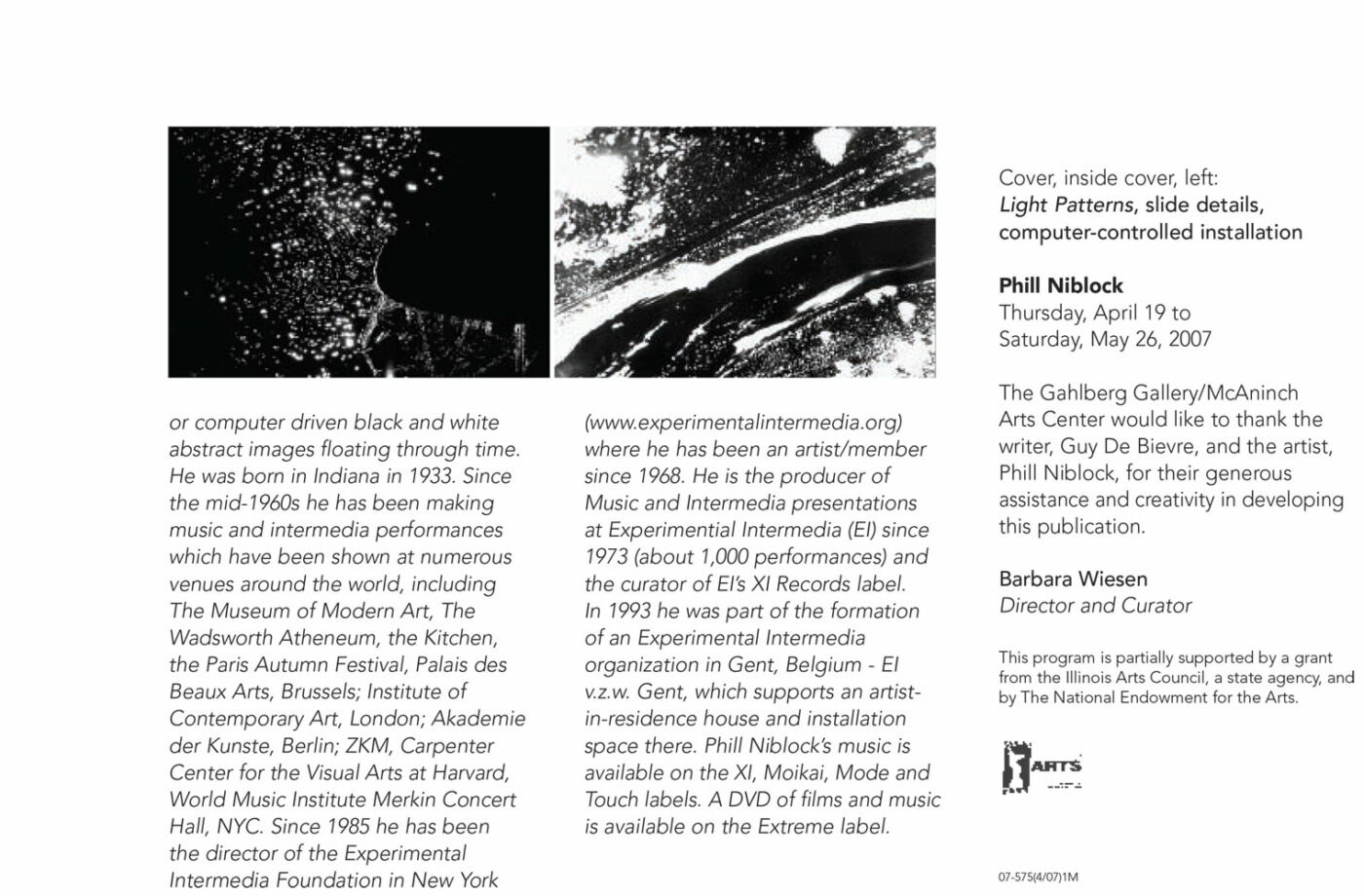 Phill Niblock, minimalist composer and intermedia artist